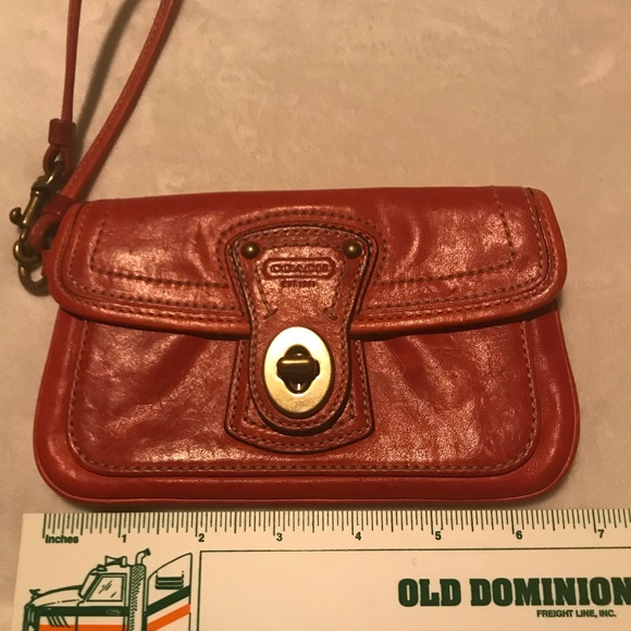 Coach | Bags | Coach Wristlet Rustic Red | Poshmark
